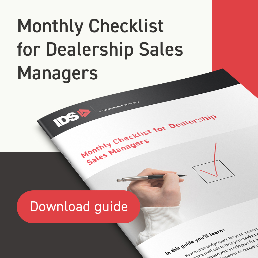 Checklist: Sales Manager • IDS-Astra