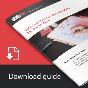 Checklist: Daily Checklist for Service Writers - IDS-Astra