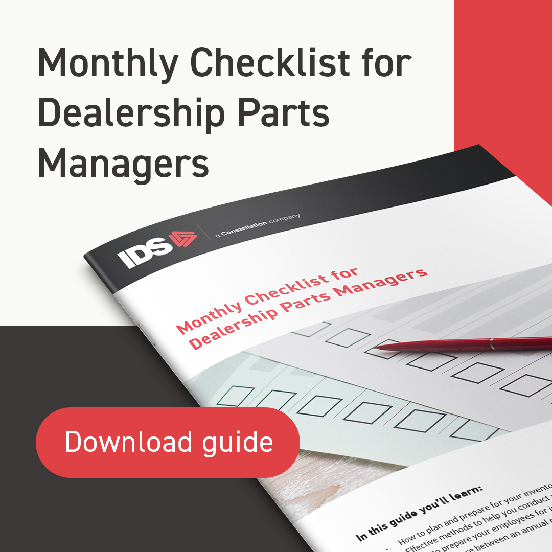 Checklist: Monthly Checklist for Dealership Parts Managers - IDS-Astra