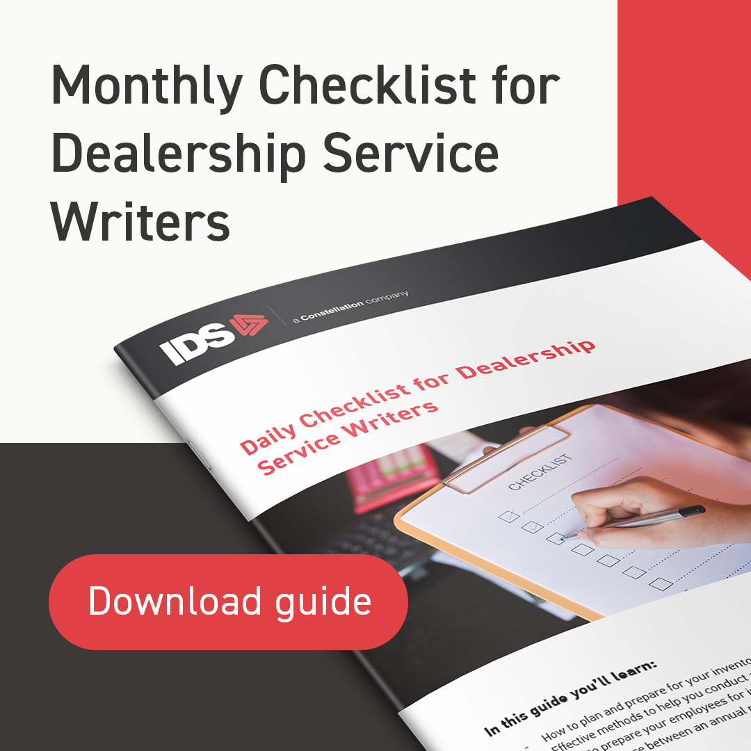 Checklist: Daily Checklist for Service Writers - IDS-Astra